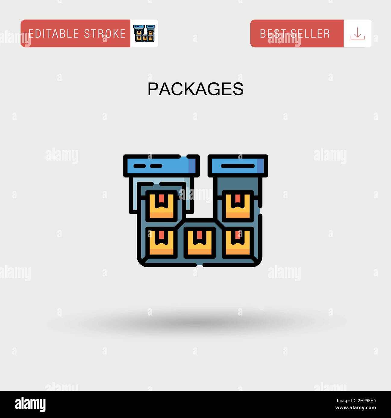 Shipping label packages Stock Vector Images - Alamy