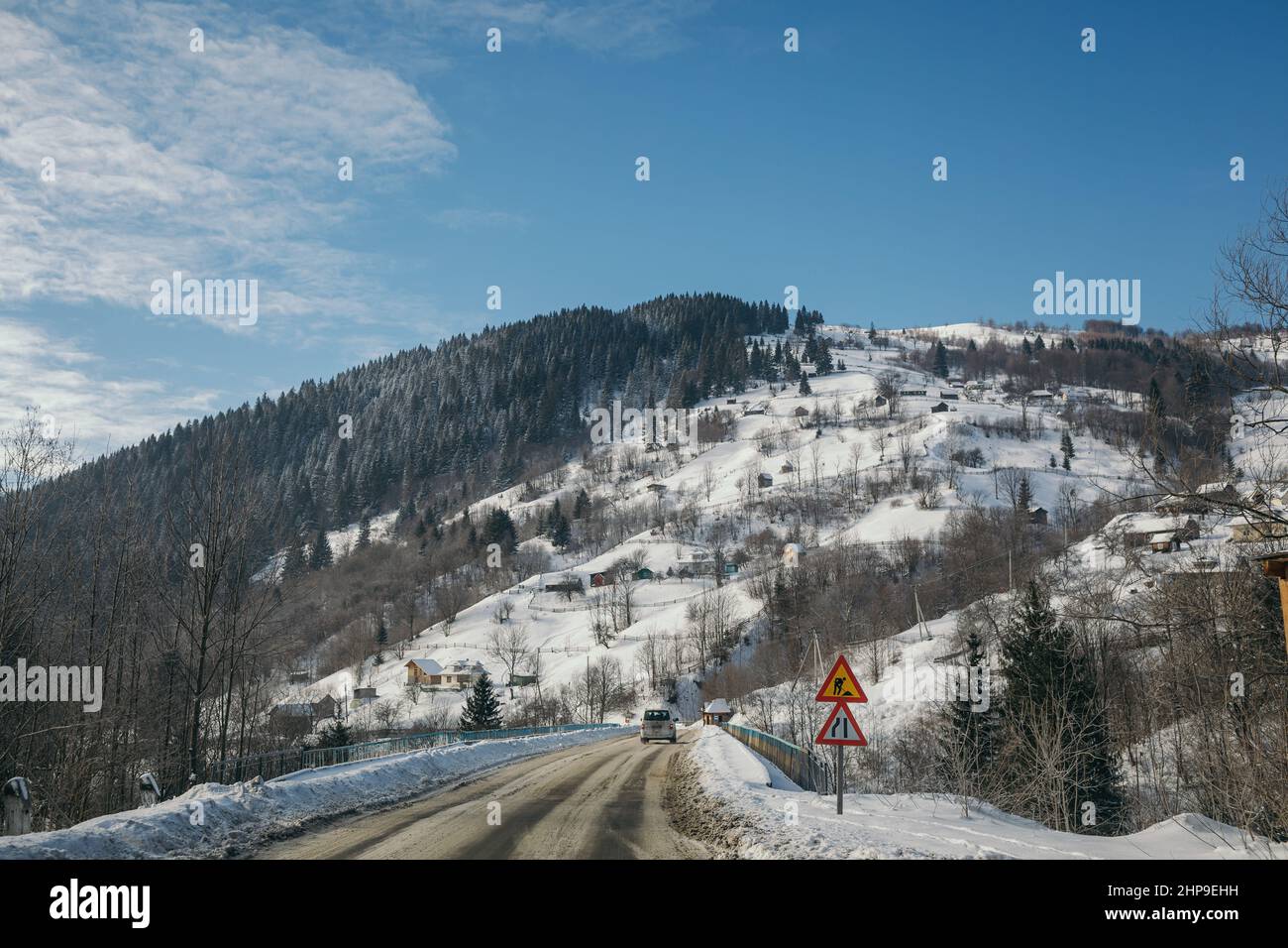 Person riding skis down snow hi-res stock photography and images - Alamy