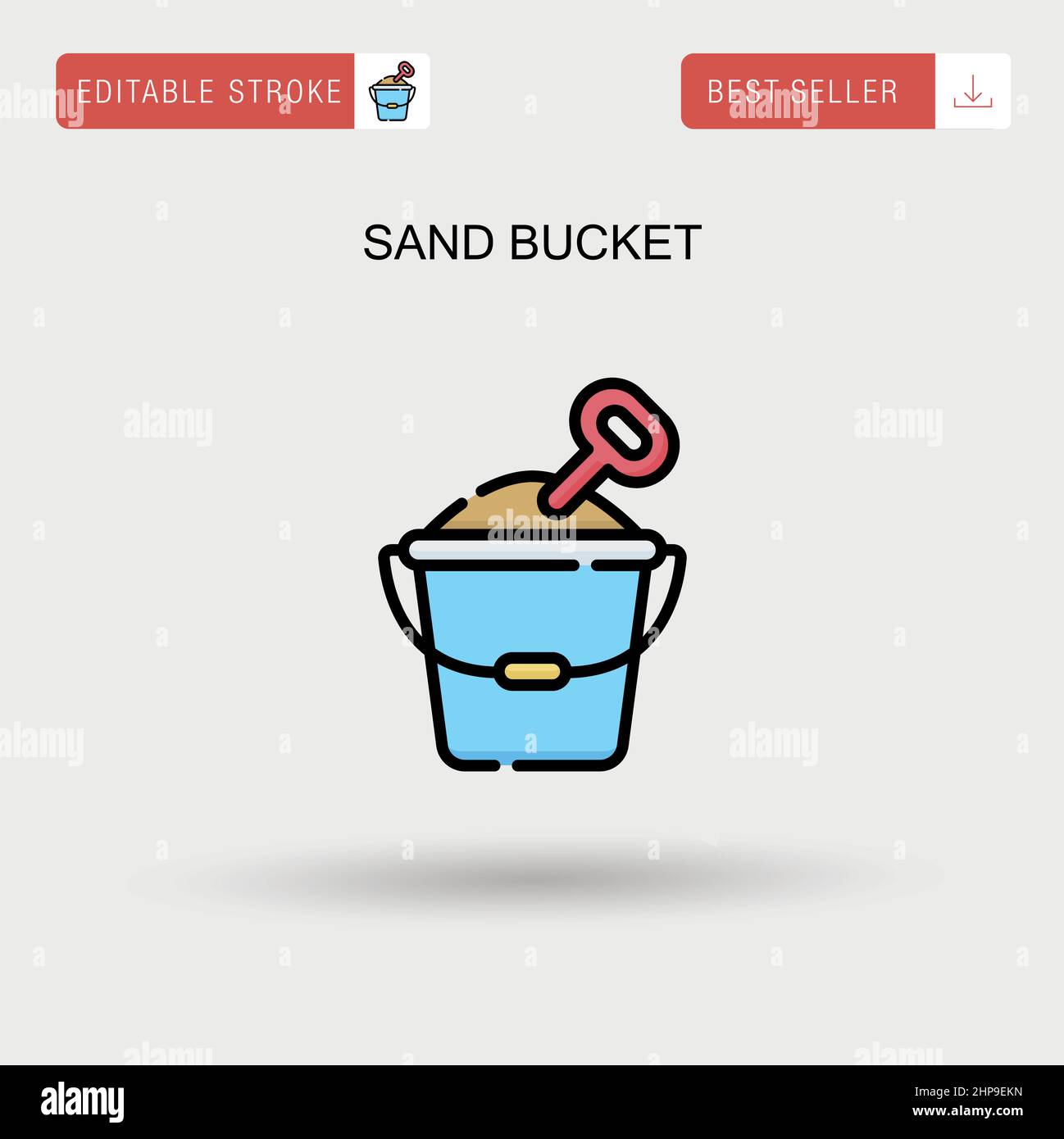 Sand bucket Simple vector icon Stock Vector Image & Art - Alamy