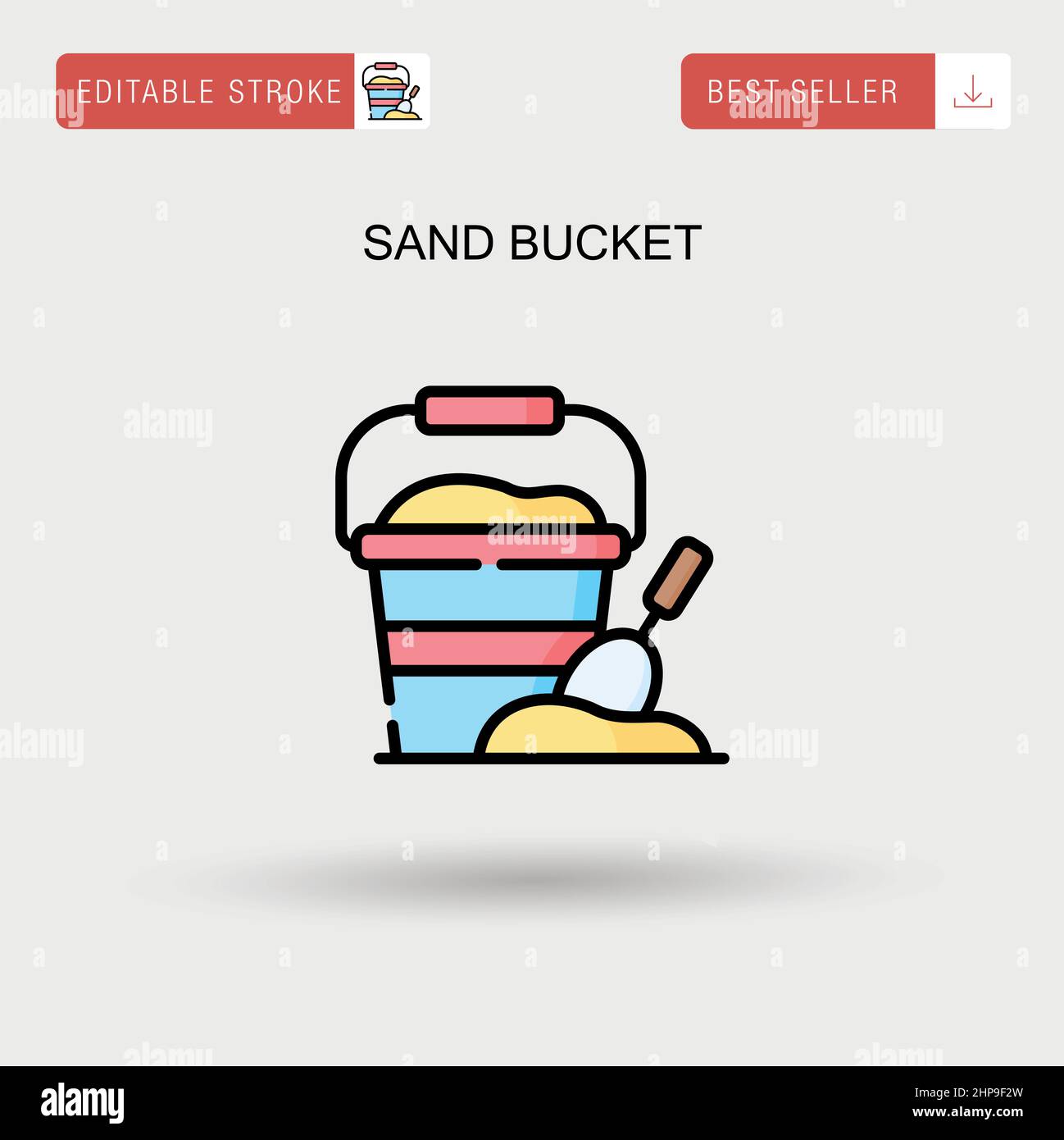 Cartoon bucket and spade Stock Vector Images - Alamy