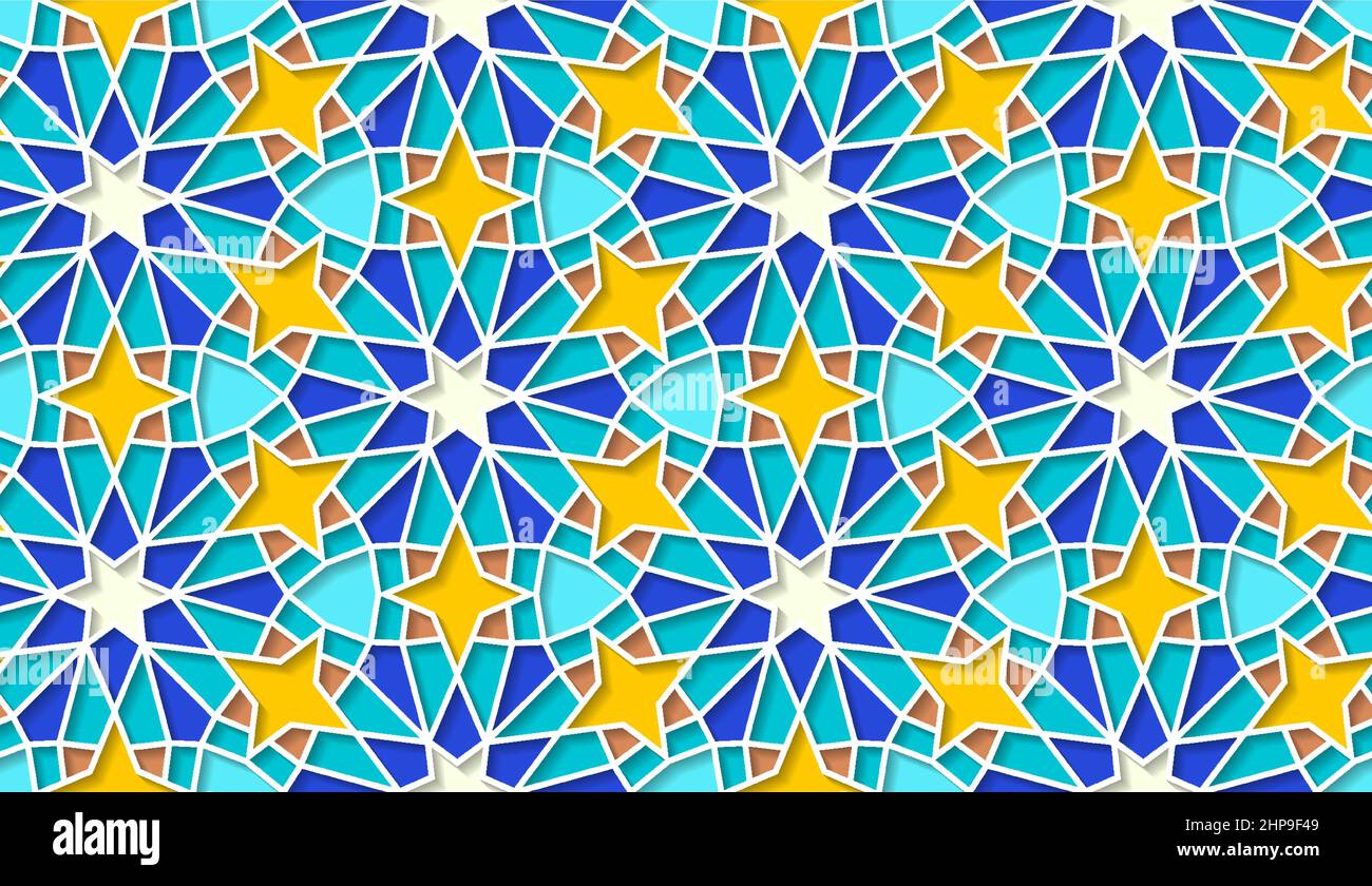 Arabic seamless girih pattern with classic islamic culture ornament ...