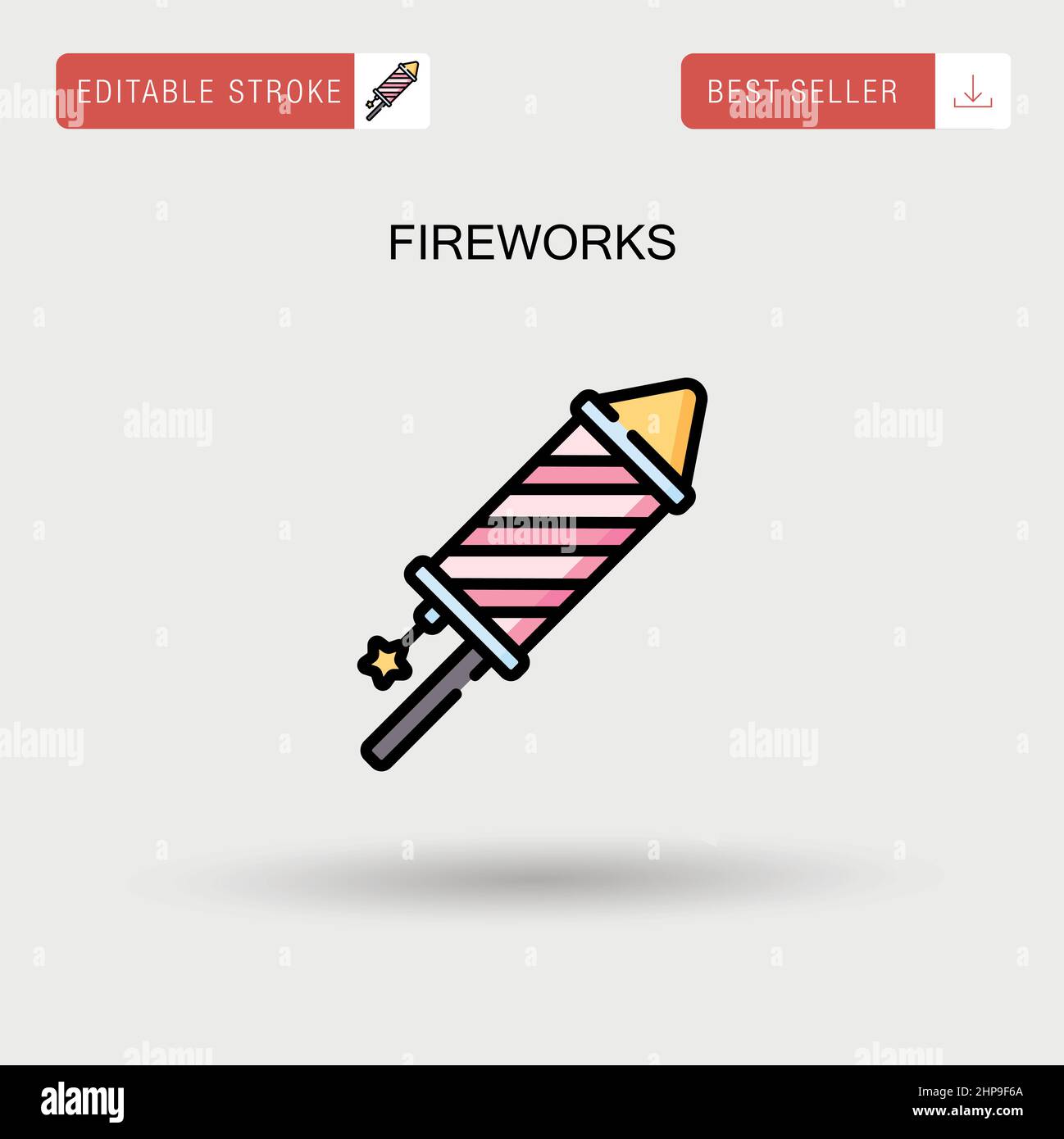 Fireworks Simple vector icon Stock Vector Image & Art - Alamy