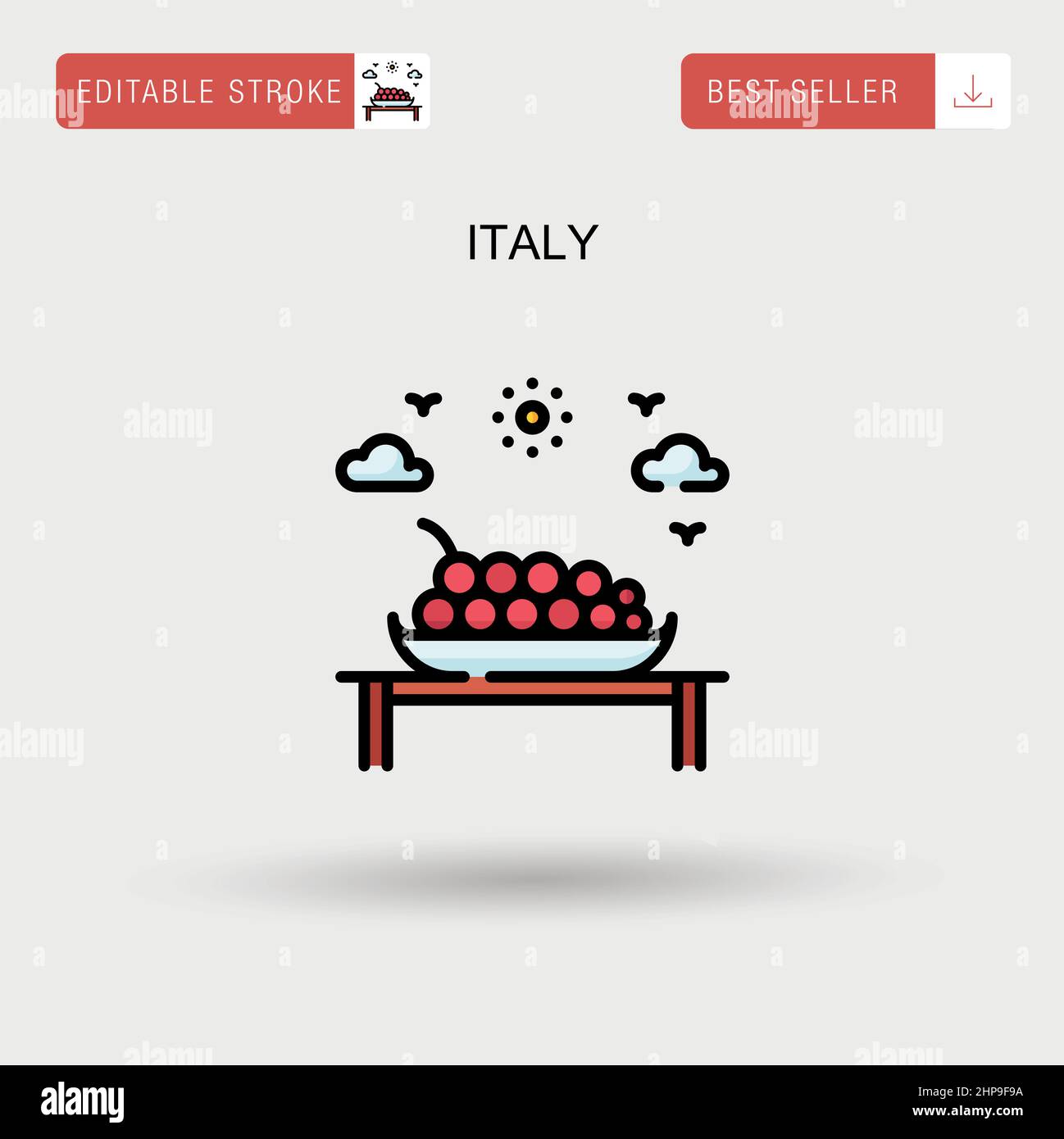 Italy Simple vector icon Stock Vector Image & Art - Alamy