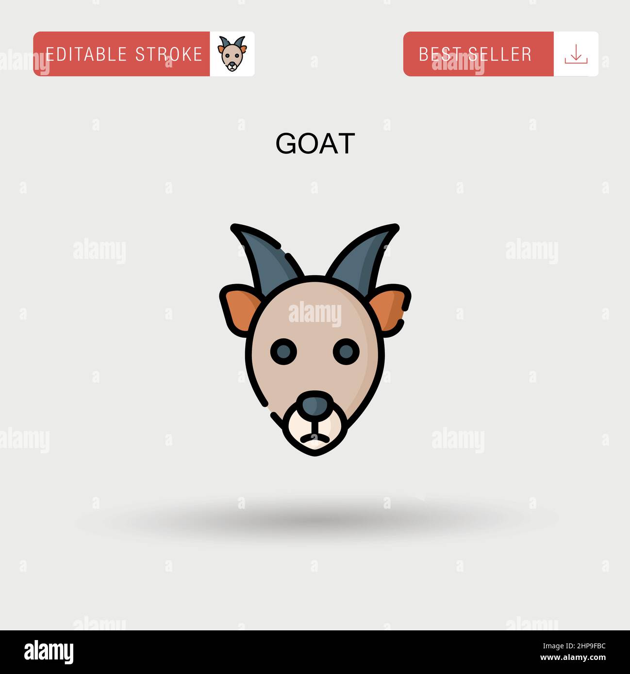 Simple goat logo hi-res stock photography and images - Alamy