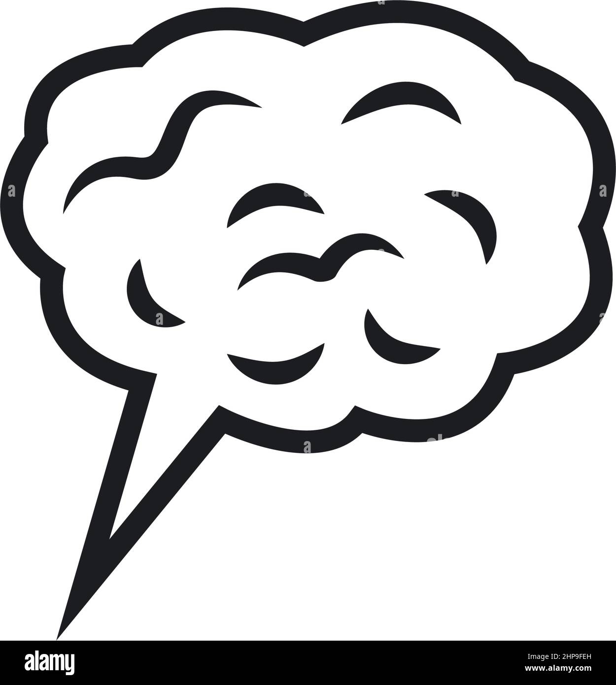 speech bubble brain icon vector design Stock Vector Image & Art - Alamy