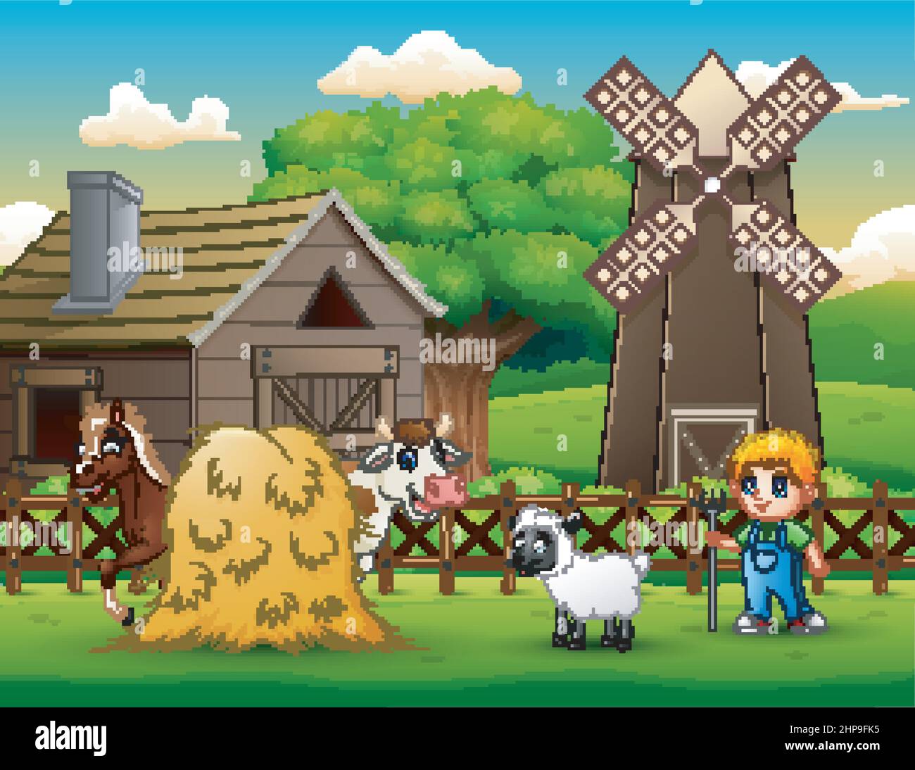 Keeping animals Stock Vector Images - Alamy