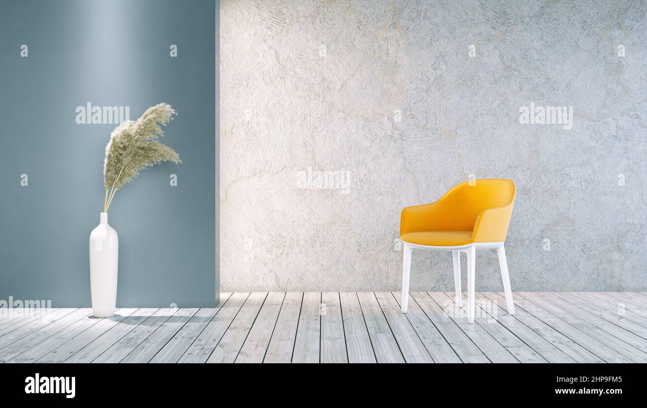 Beautiful interior of a modern room. Bright and clean design. 3D ...