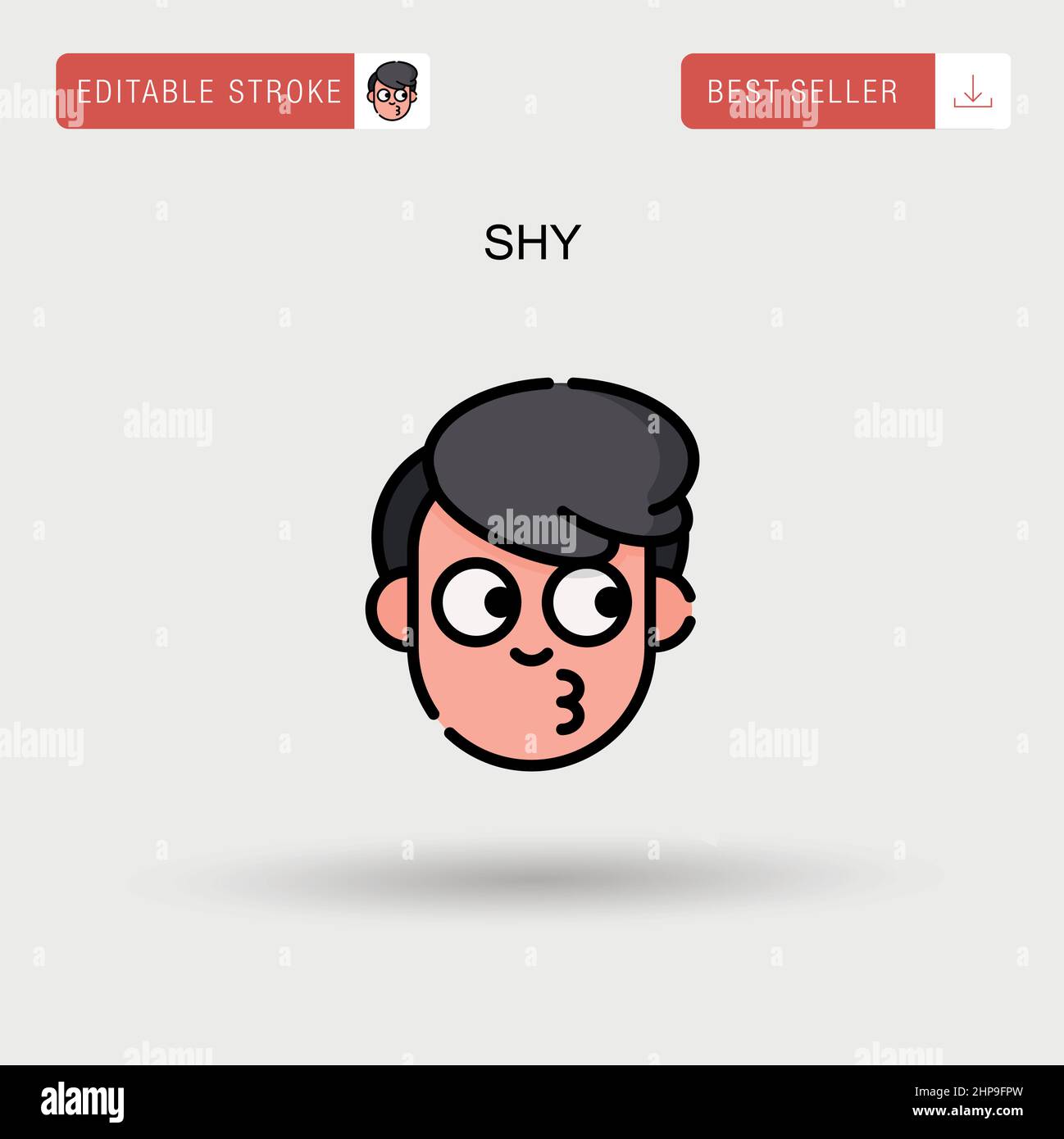 Cartoon shy woman Stock Vector Images - Alamy