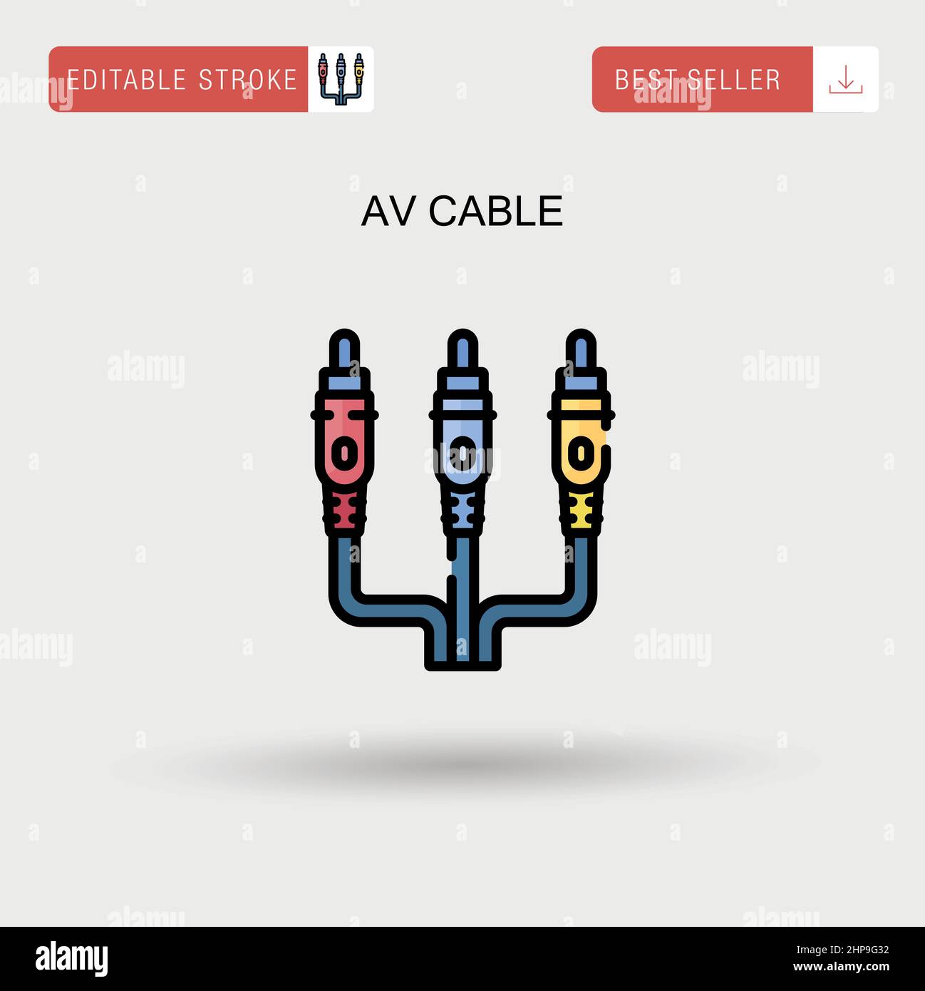 Av cable Simple vector icon Stock Vector Image & Art - Alamy
