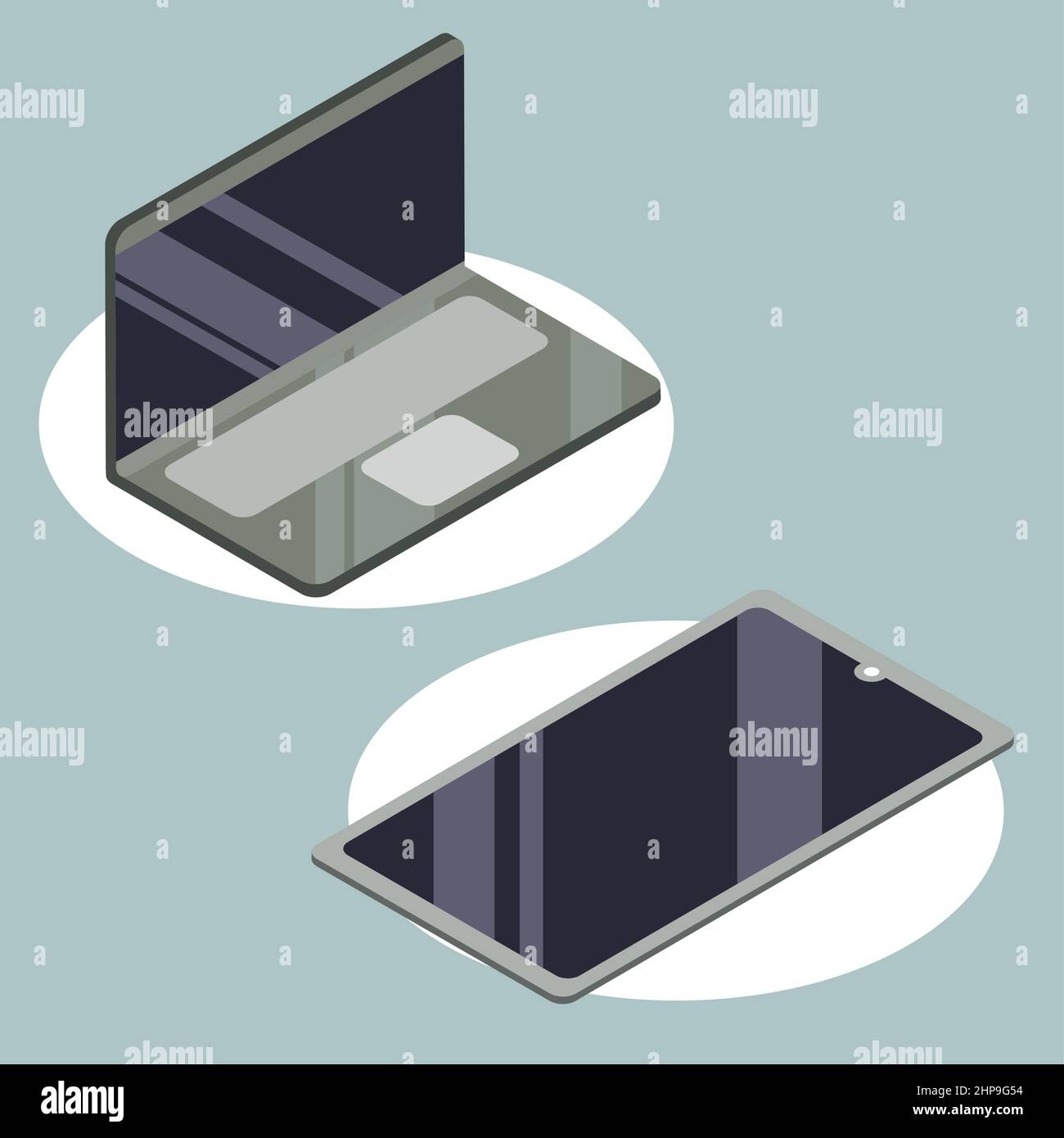 set laptop and mobile Stock Vector Image & Art - Alamy
