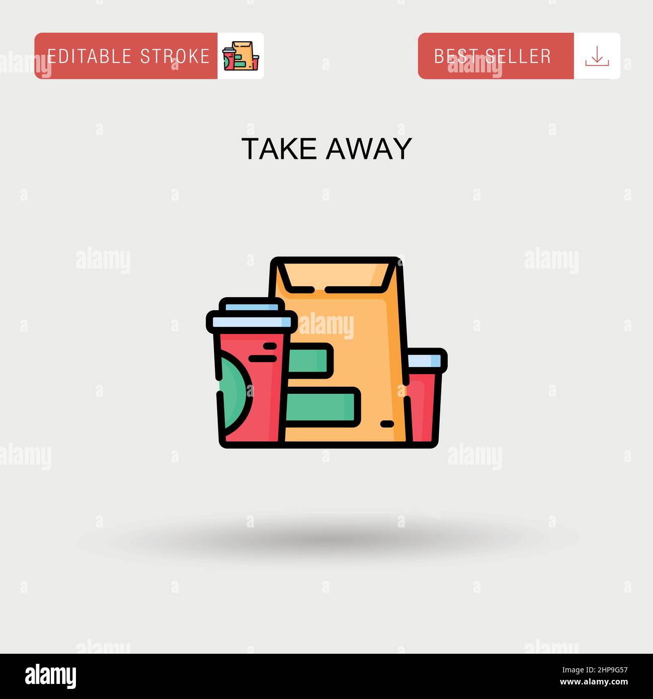 Take away Simple vector icon Stock Vector Image & Art - Alamy