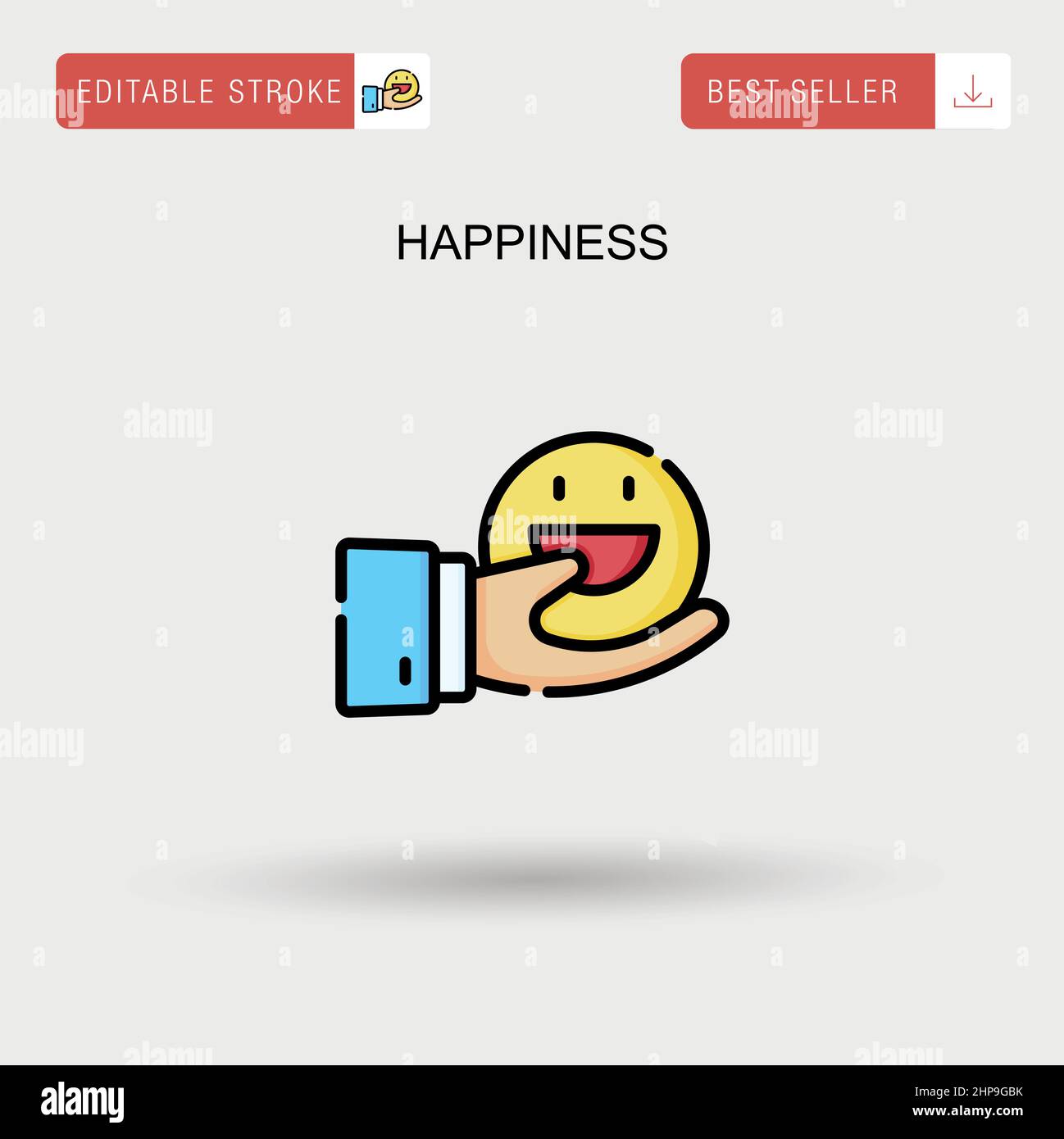 Happiness Simple vector icon Stock Vector Image & Art - Alamy