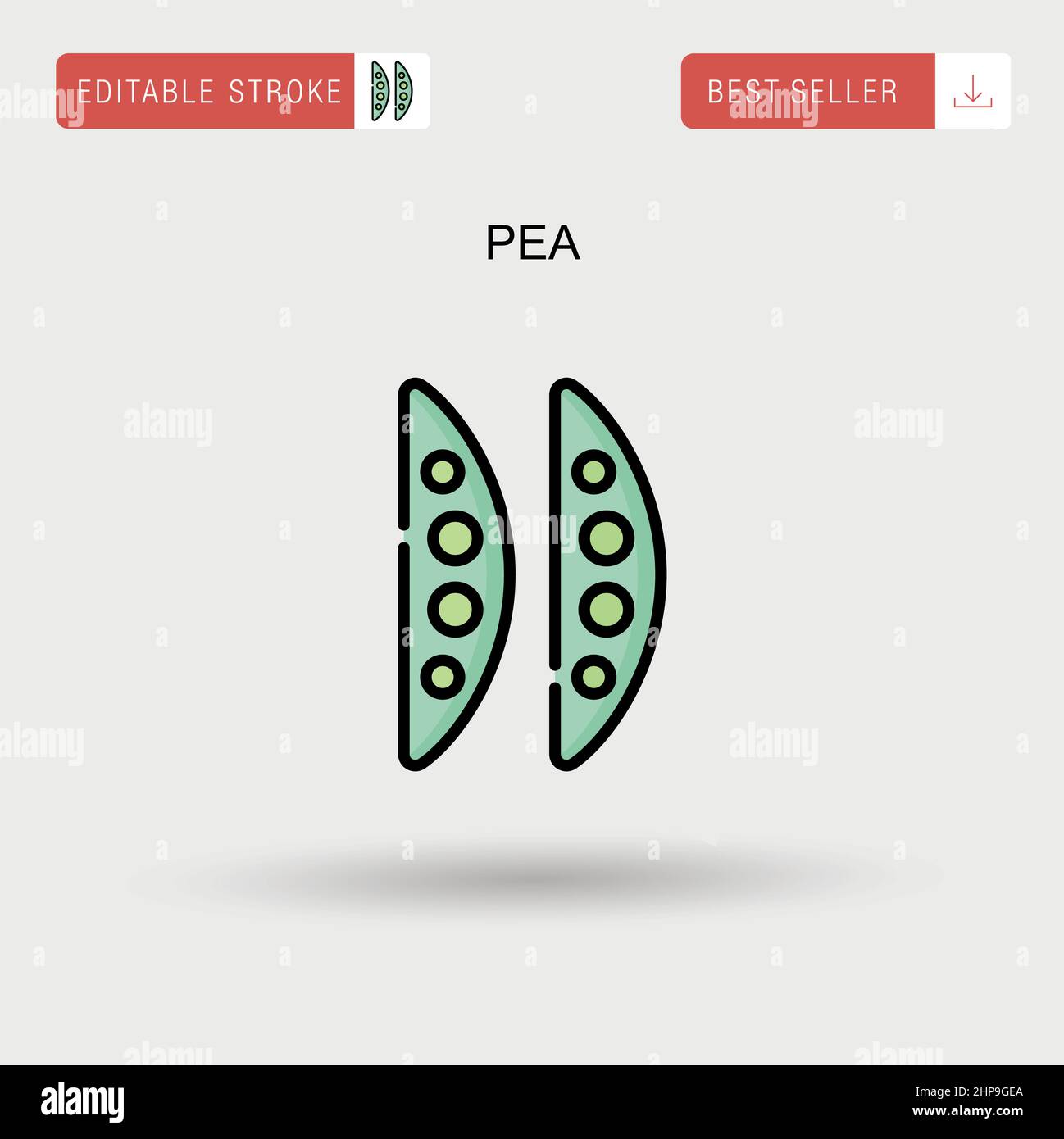 Pea Simple vector icon Stock Vector Image & Art - Alamy