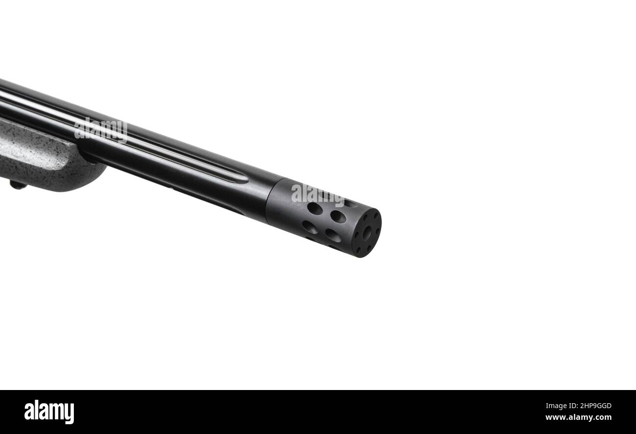 Small-bore bolt rifle in a plastic stock of .22lr. Small rifled weapon ...