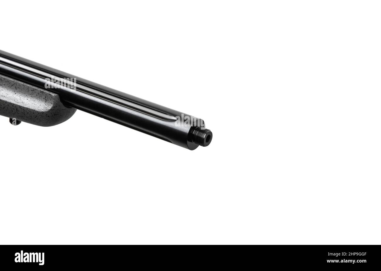 Small-bore bolt rifle in a plastic stock of .22lr. Small rifled weapon ...