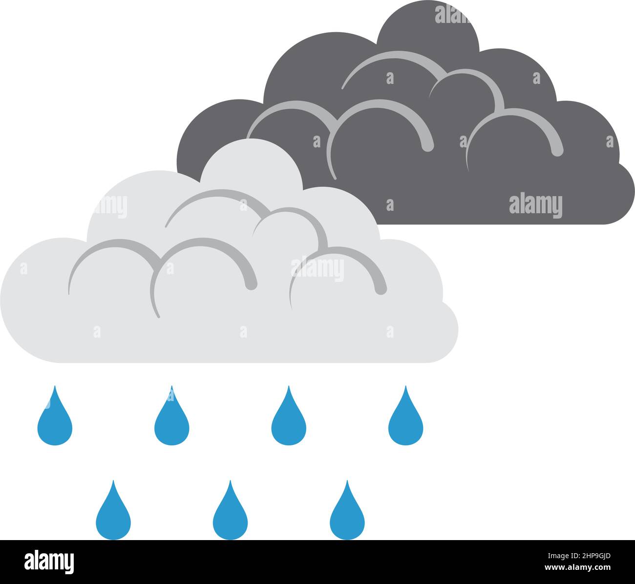 White rain flat icon Cut Out Stock Images & Pictures - Alamy