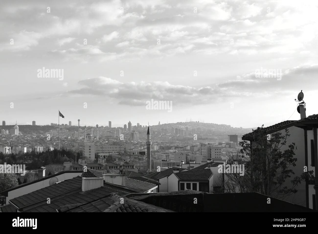 Old and New - View of Ankara (taken from the top of Hamamönu in Ankara ...