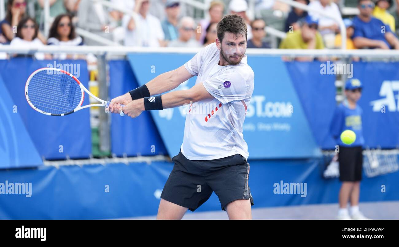 February, 19 - Delray Beach: Cameron Norrie(GBR) in action here defeats ...