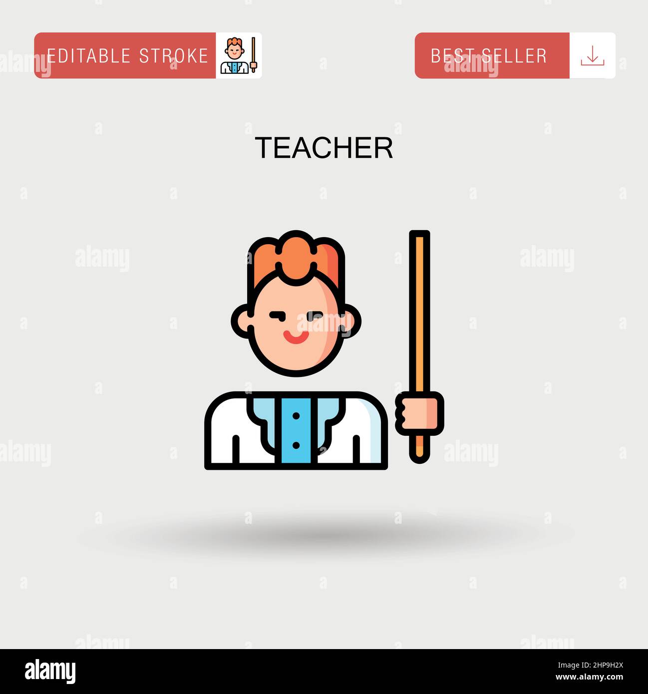 Teacher Simple vector icon Stock Vector Image & Art - Alamy