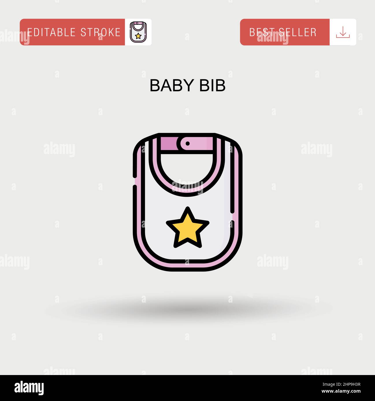 Baby bib Simple vector icon Stock Vector Image & Art - Alamy