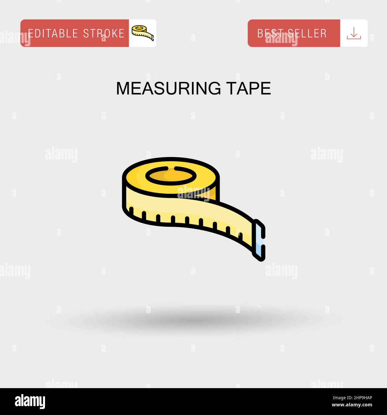 Measuring tape Simple vector icon Stock Vector Image & Art - Alamy