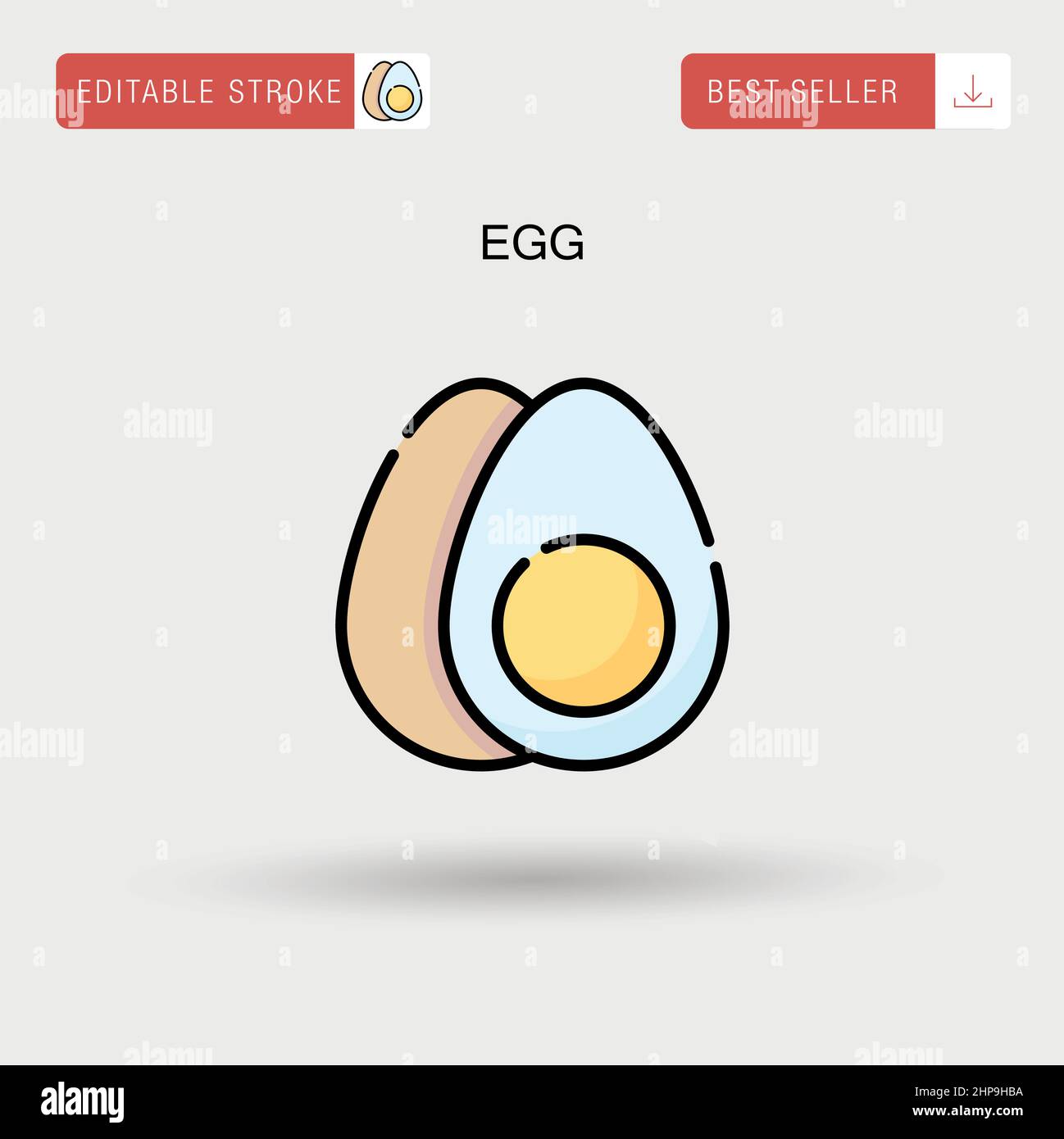 Egg Simple vector icon Stock Vector Image & Art - Alamy