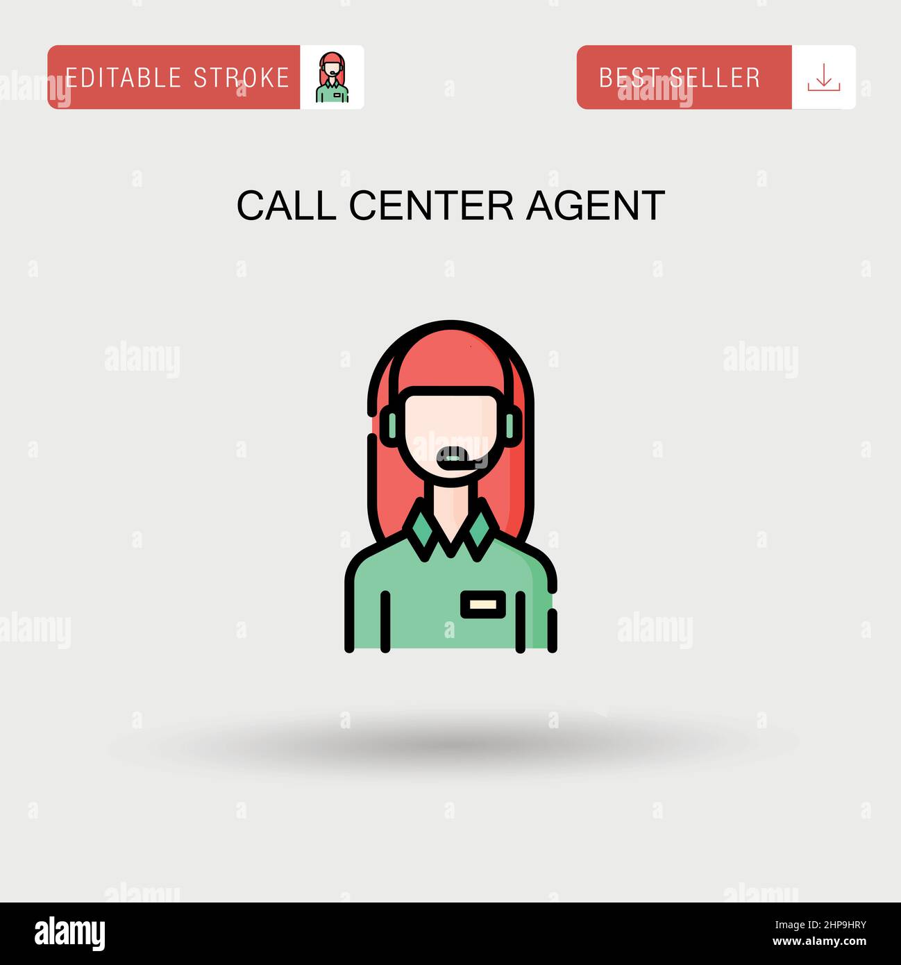 Call center agent Simple vector icon Stock Vector Image & Art - Alamy