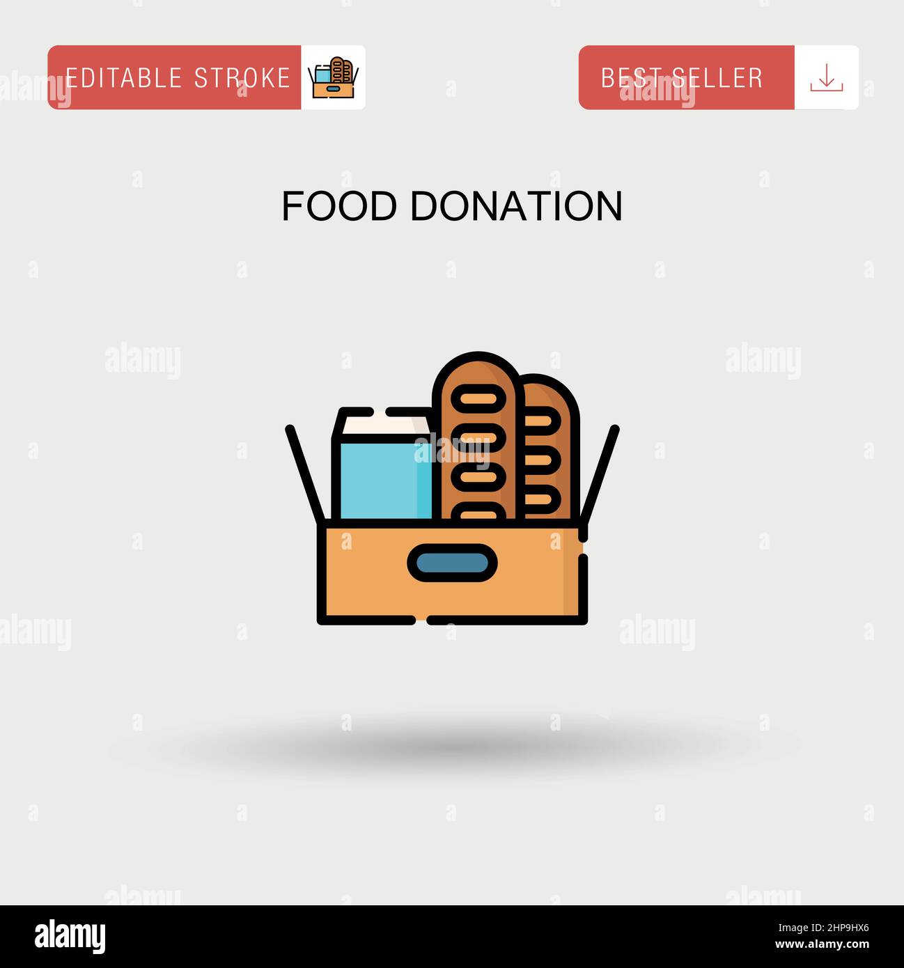 Food donation Simple vector icon Stock Vector Image & Art - Alamy
