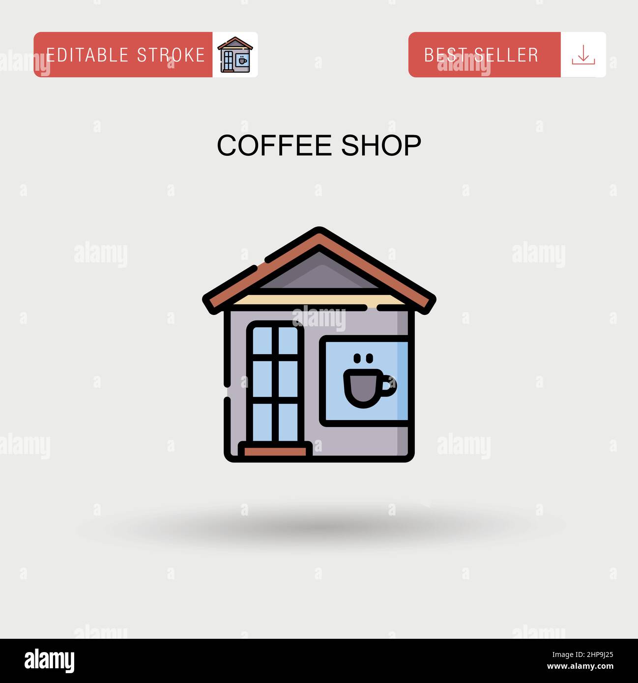 Coffee shop Simple vector icon Stock Vector Image & Art - Alamy