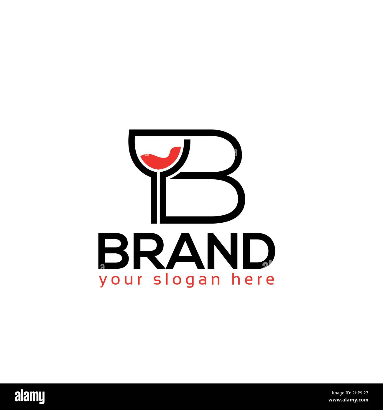Letter B glass Logo vector. Flat design. Vector Illustration on white ...
