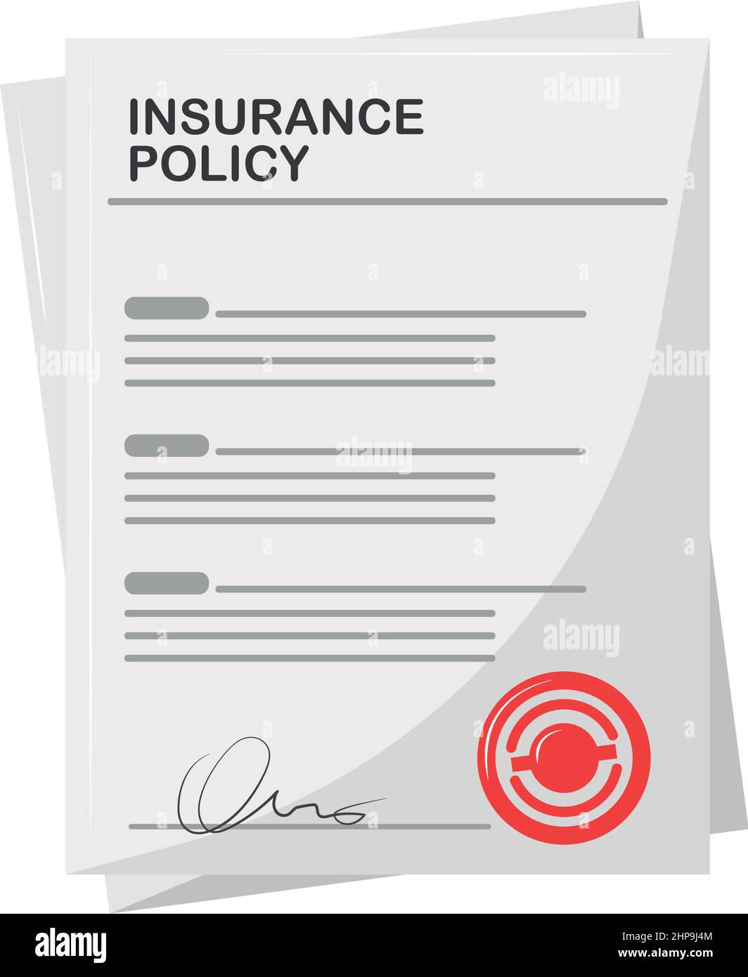 insurance policy with signature Stock Vector Image & Art - Alamy