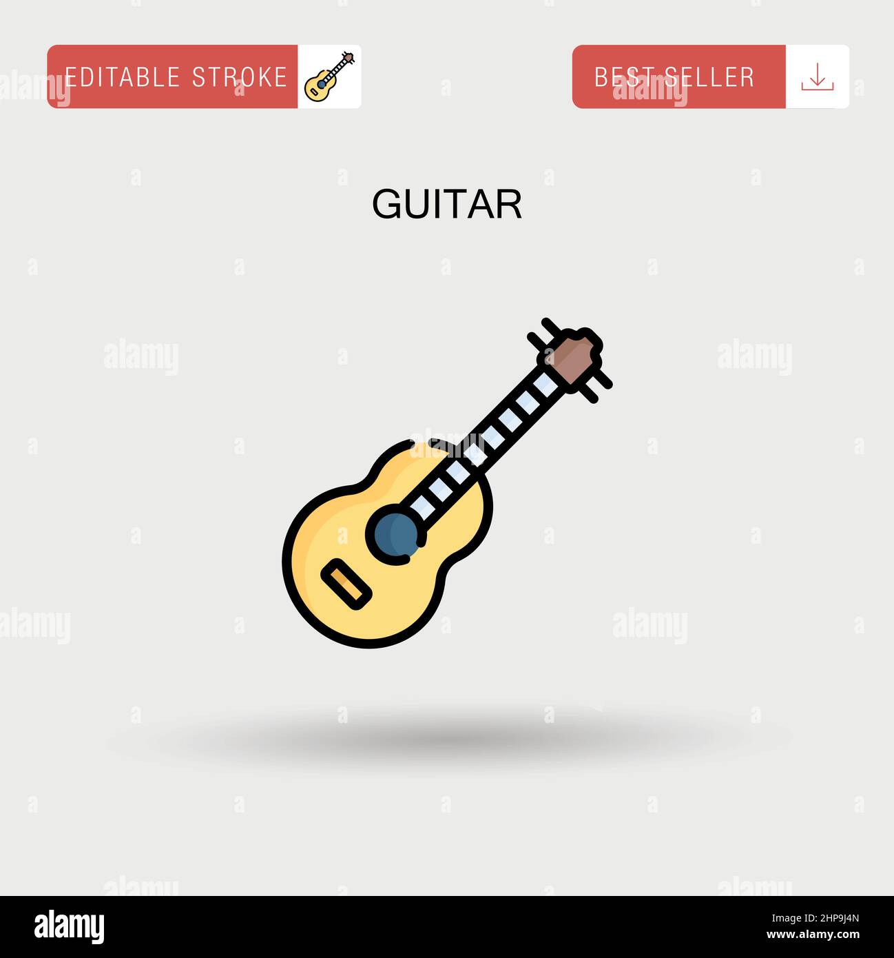 Guitar Simple vector icon Stock Vector Image & Art - Alamy