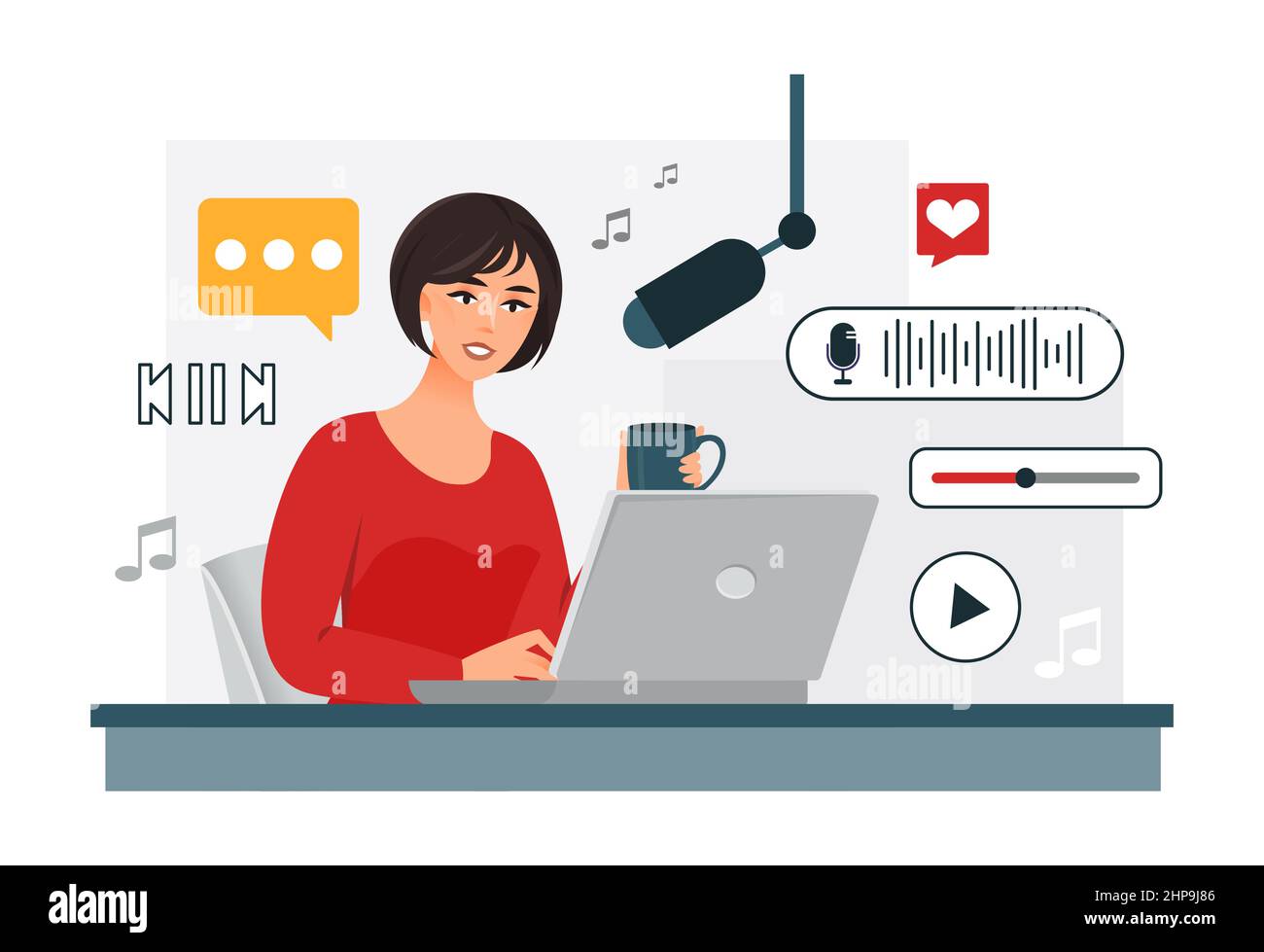 Concept of podcast Stock Vector Image & Art - Alamy