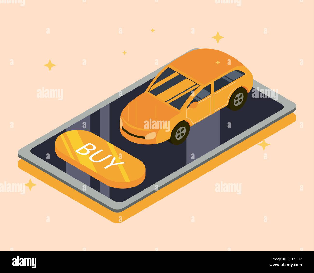 Buy rent car mobile Stock Vector Images - Alamy