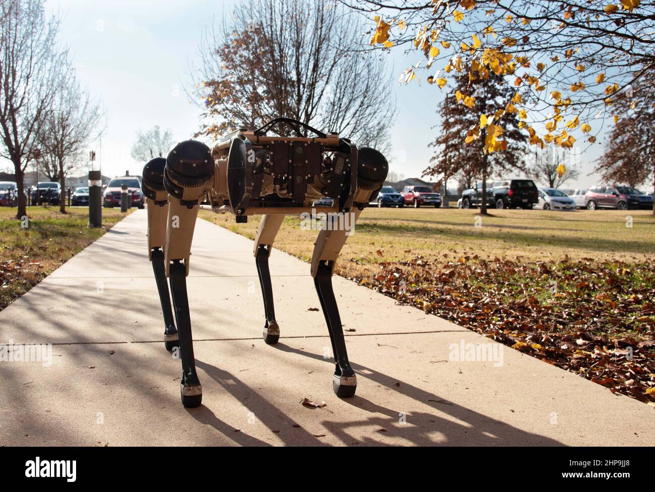 Illinois, USA. 14th Dec, 2020. The Ghost Robotics Vision 60 semi ...