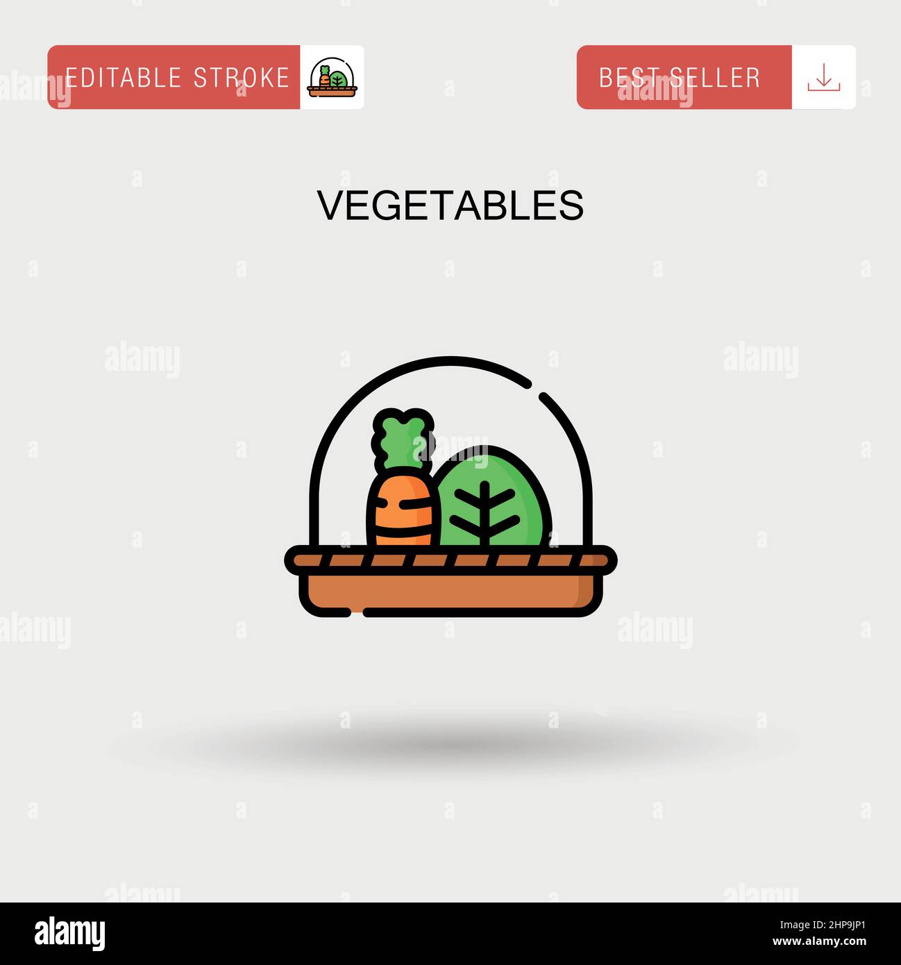 Vegetables Simple vector icon Stock Vector Image & Art - Alamy