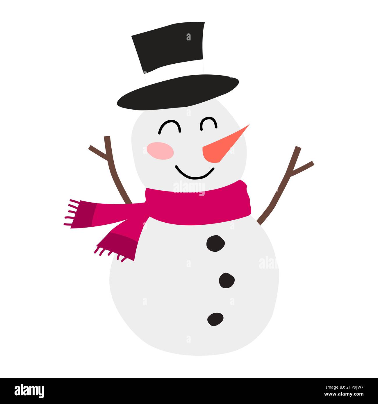 clip art of snowman in xmas costume with cartoon design,vector ...