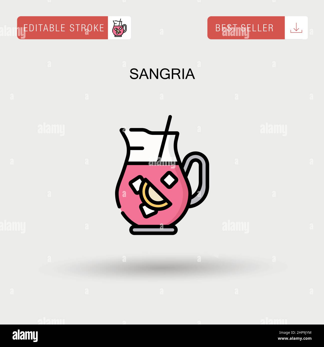 Sangria with fruit Stock Vector Images - Alamy