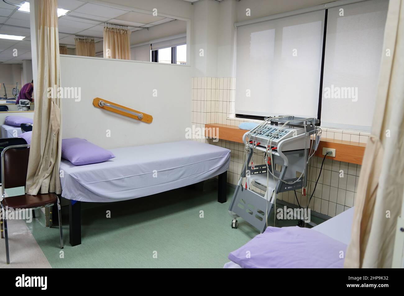 Yilan, OCT 30 2011 - Interior view of a physical therapy treatment room ...