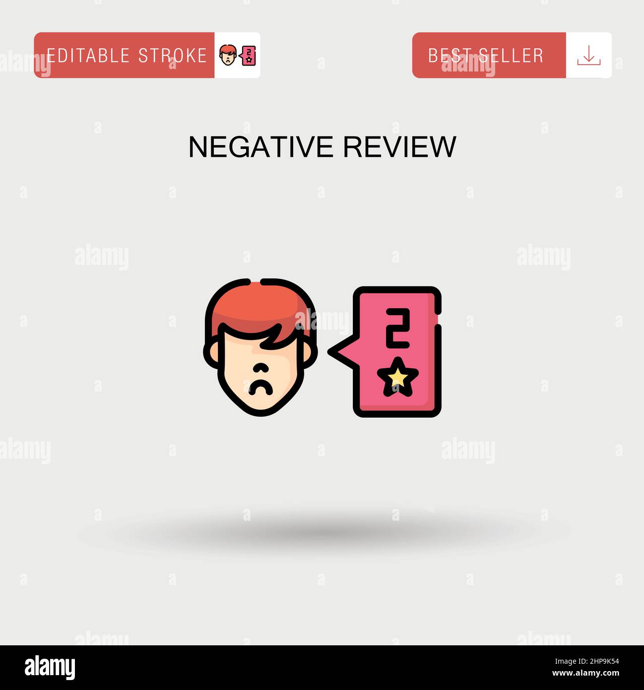 Negative review Simple vector icon Stock Vector Image & Art - Alamy