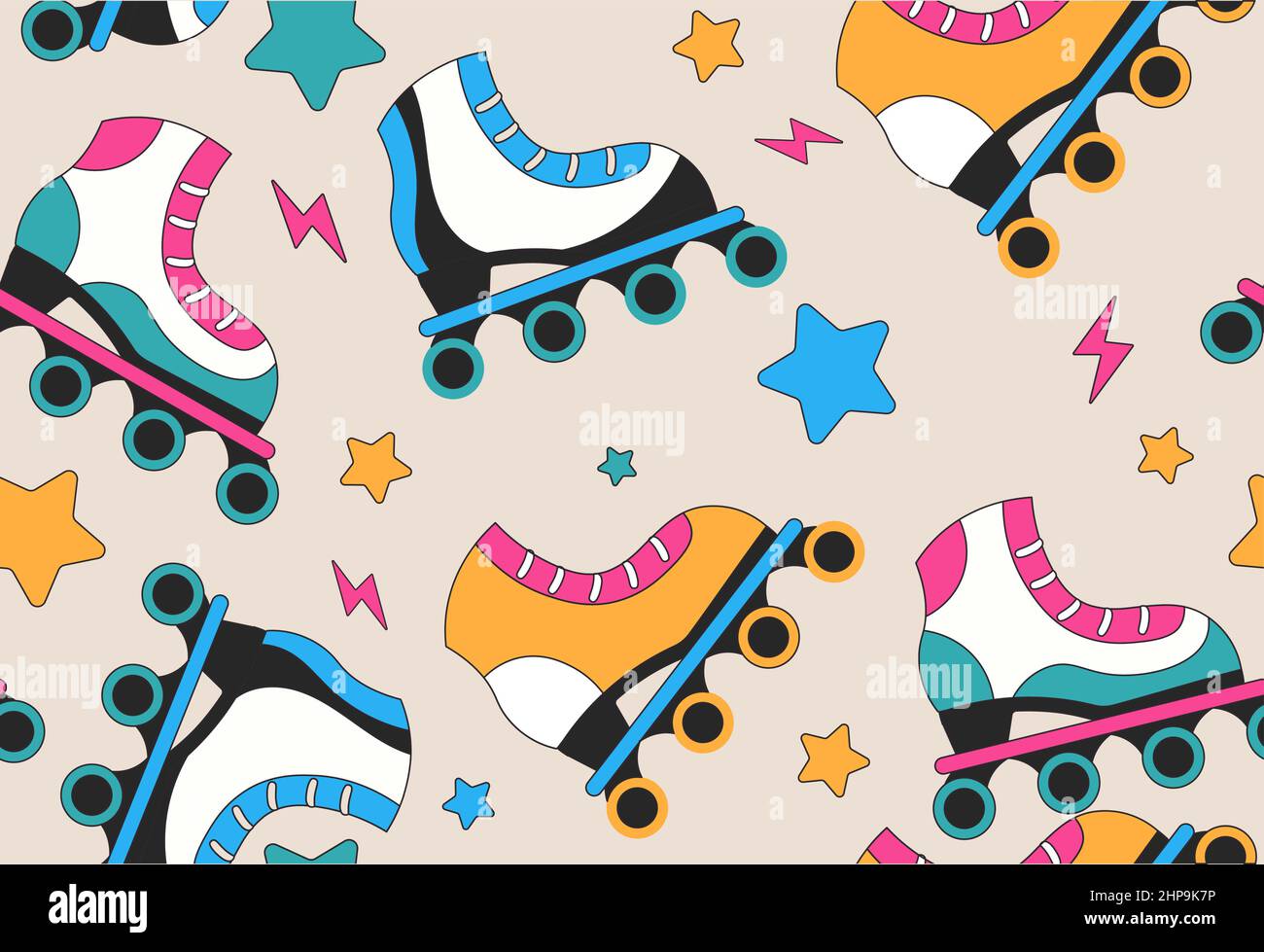 Retro roller skates Stock Vector Image & Art - Alamy