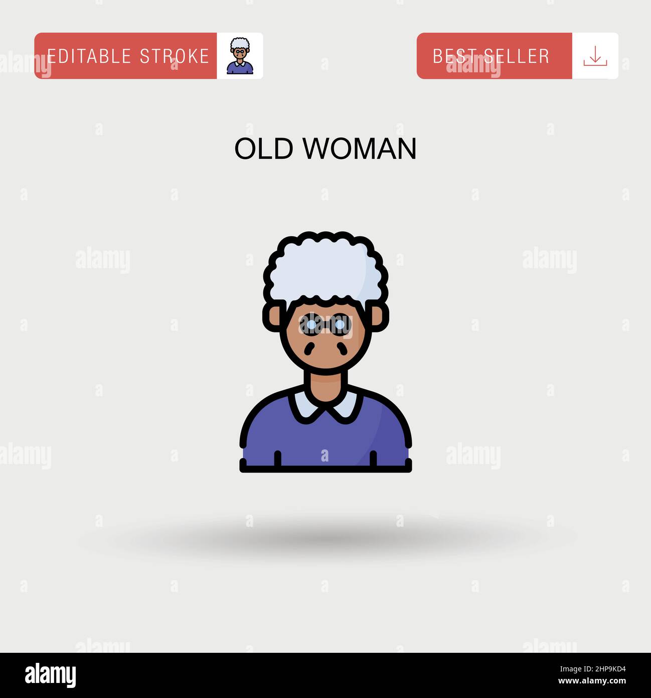 Happy older mature woman Stock Vector Images - Alamy