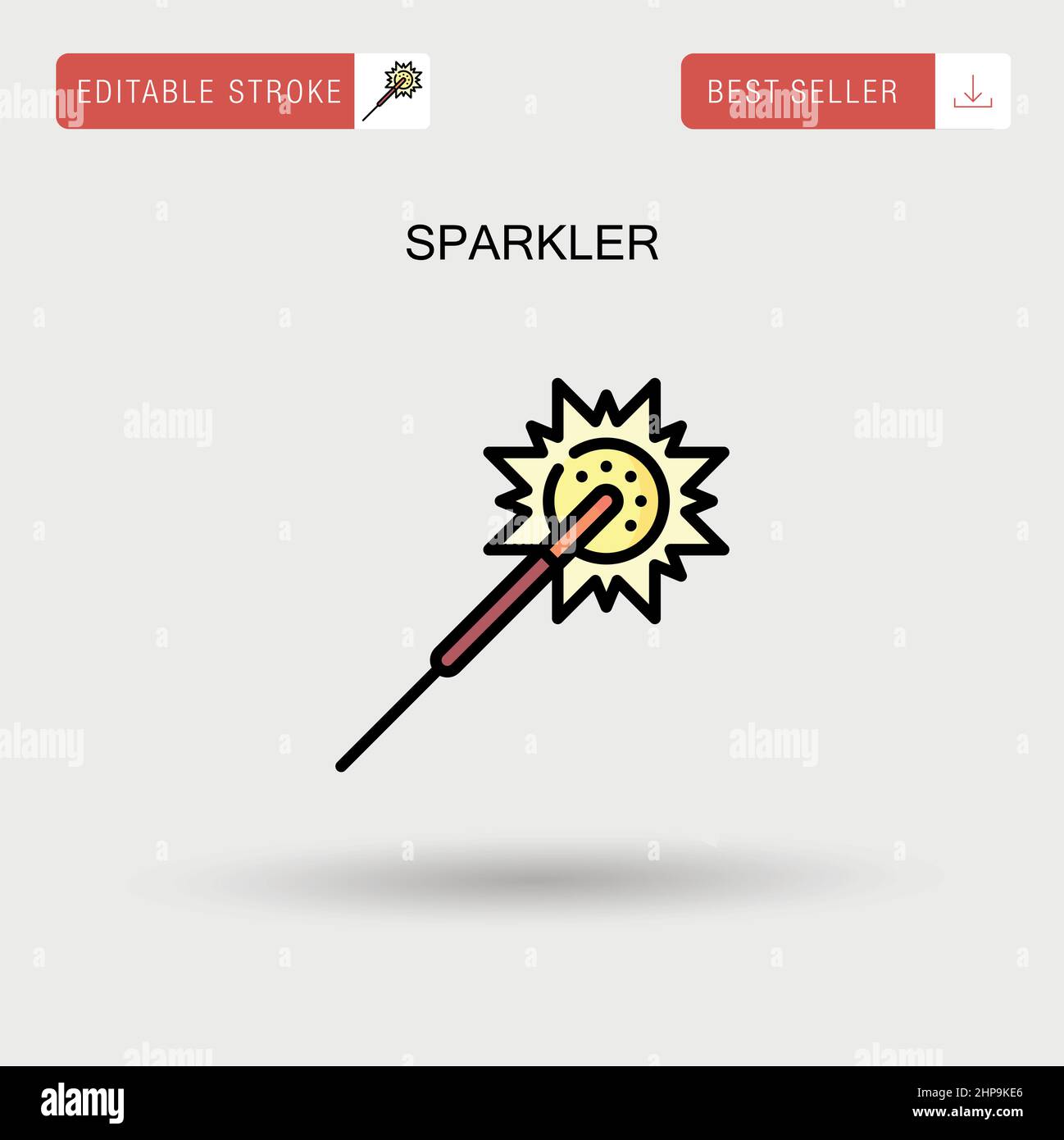 Sparkler Simple vector icon Stock Vector Image & Art - Alamy