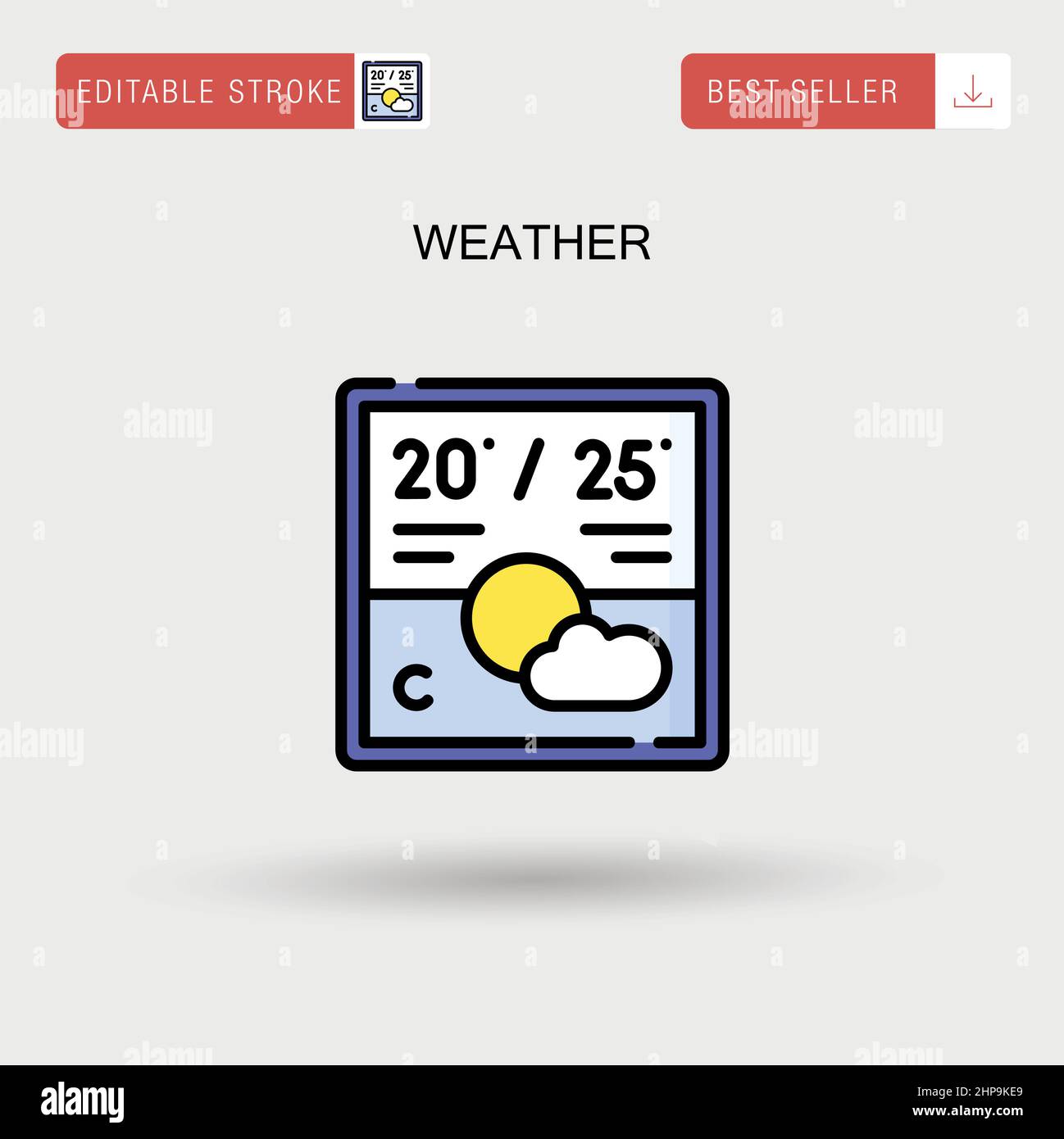 Weather forecast rain sun thermometer Stock Vector Images - Alamy