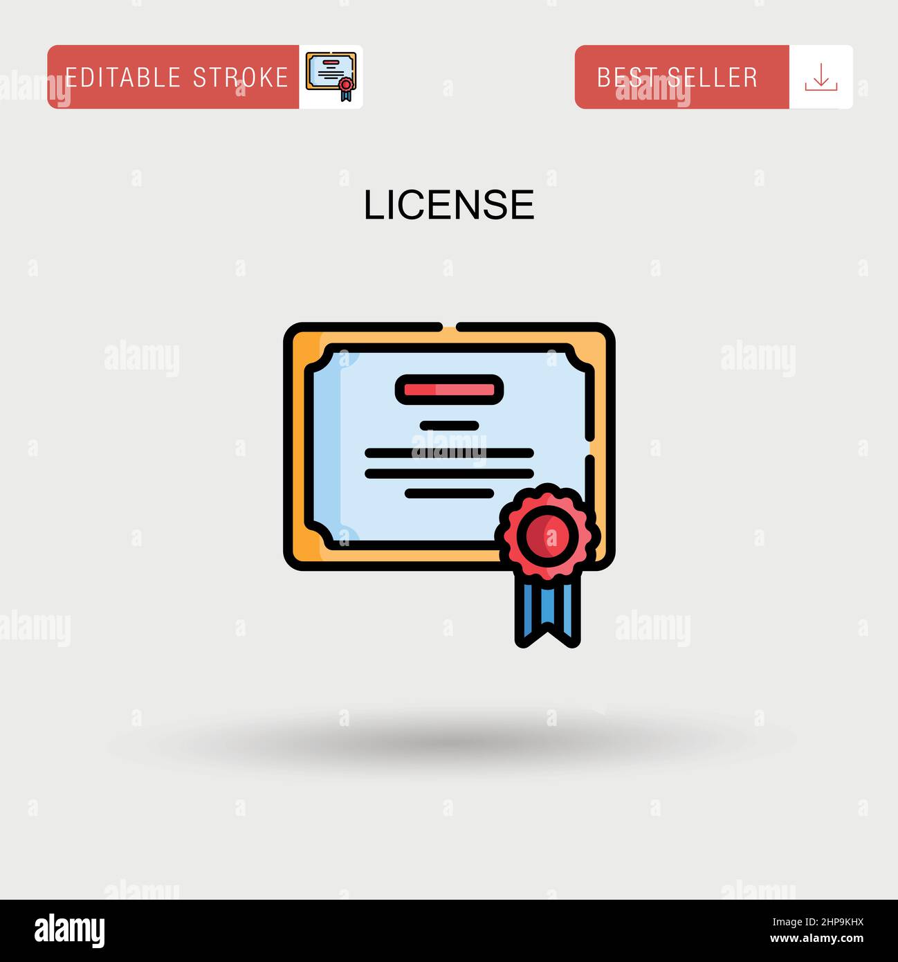 License Simple vector icon Stock Vector Image & Art - Alamy