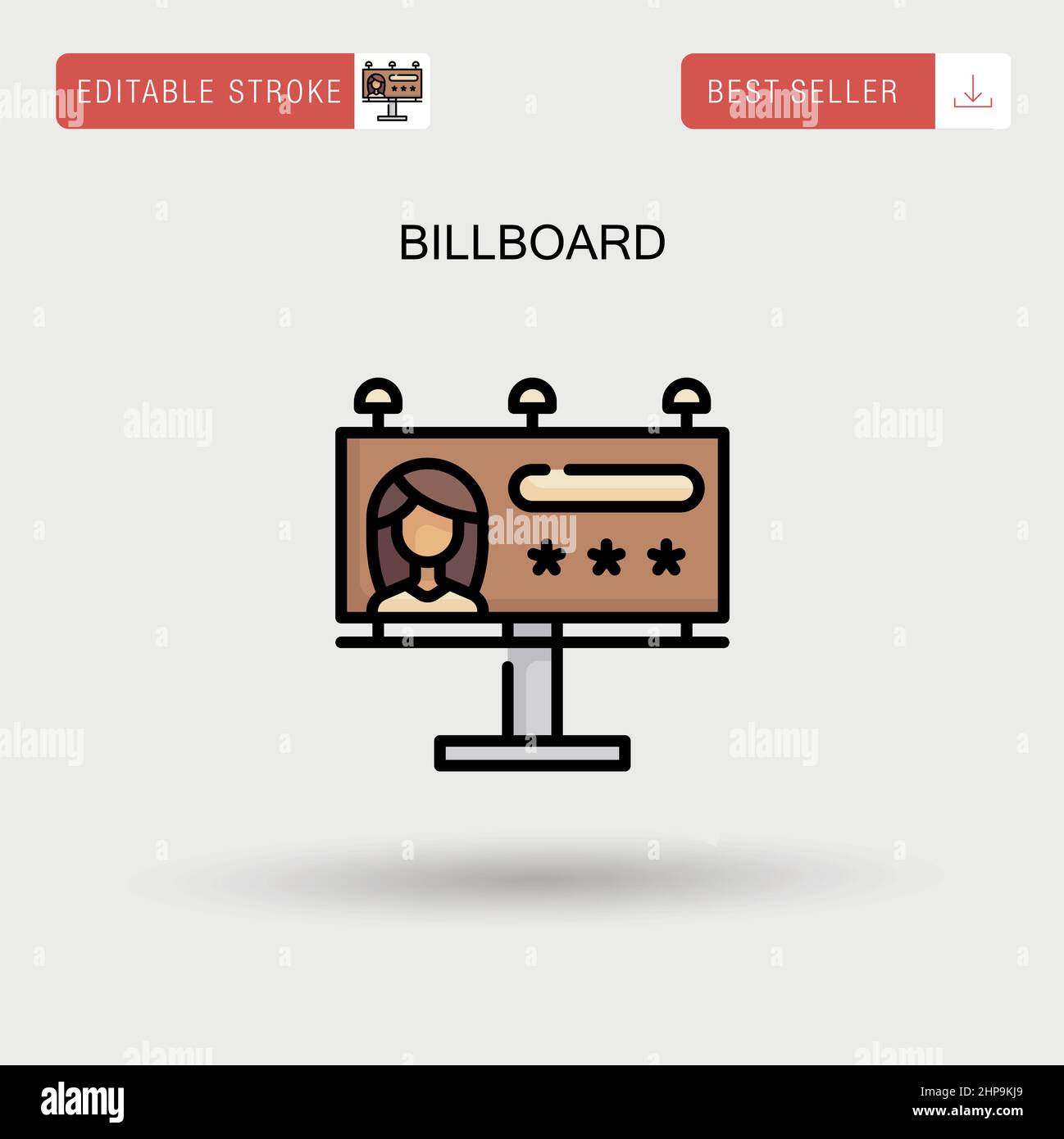 Billboard Simple vector icon Stock Vector Image & Art - Alamy