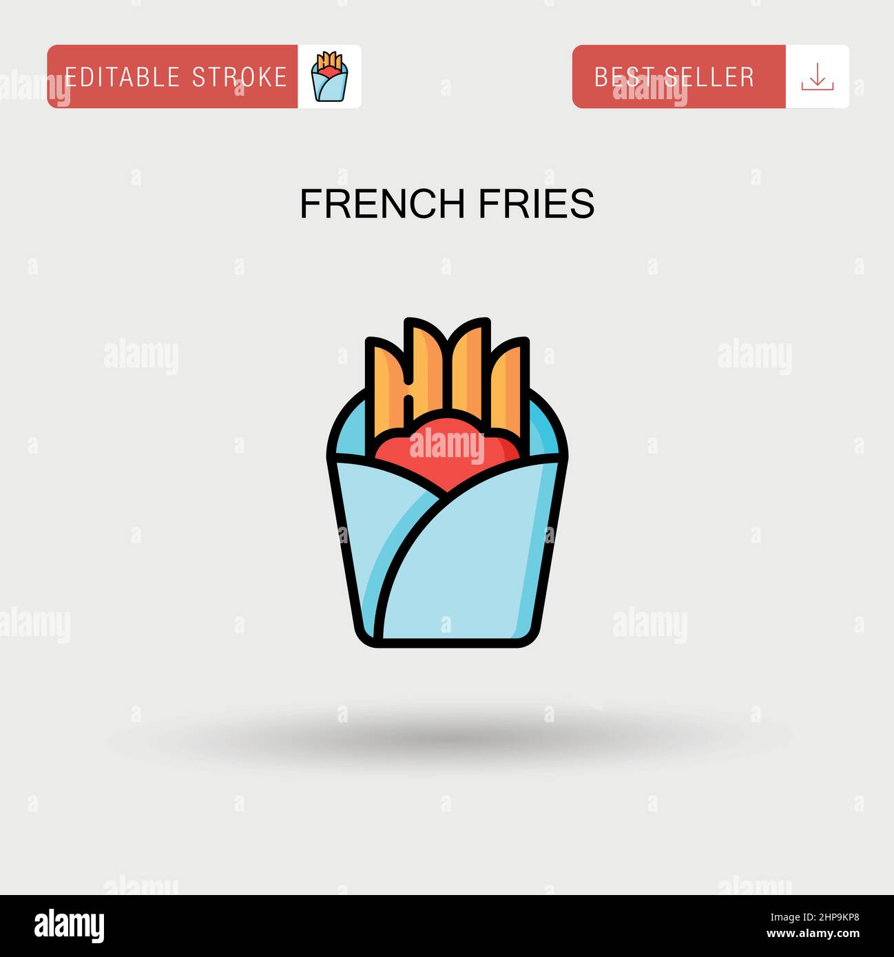 French fries Simple vector icon Stock Vector Image & Art - Alamy