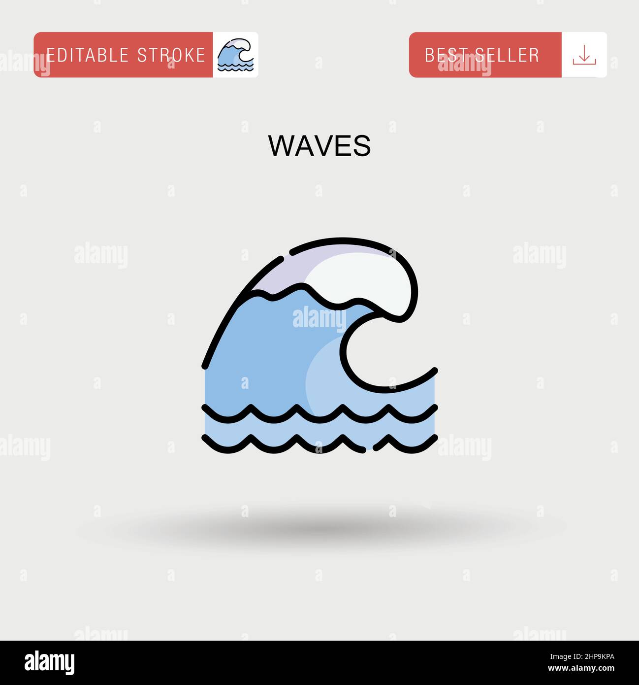 Waves Simple vector icon Stock Vector Image & Art - Alamy