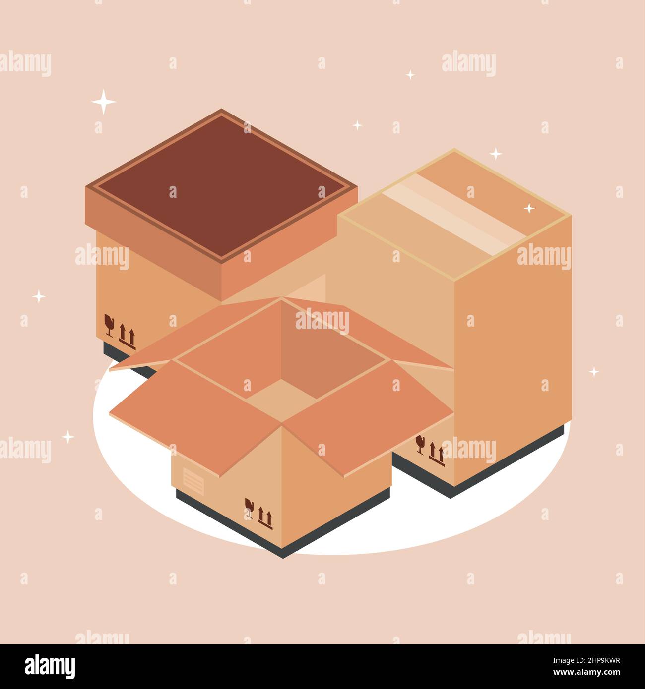 cardboard boxes, packaging Stock Vector Image & Art - Alamy