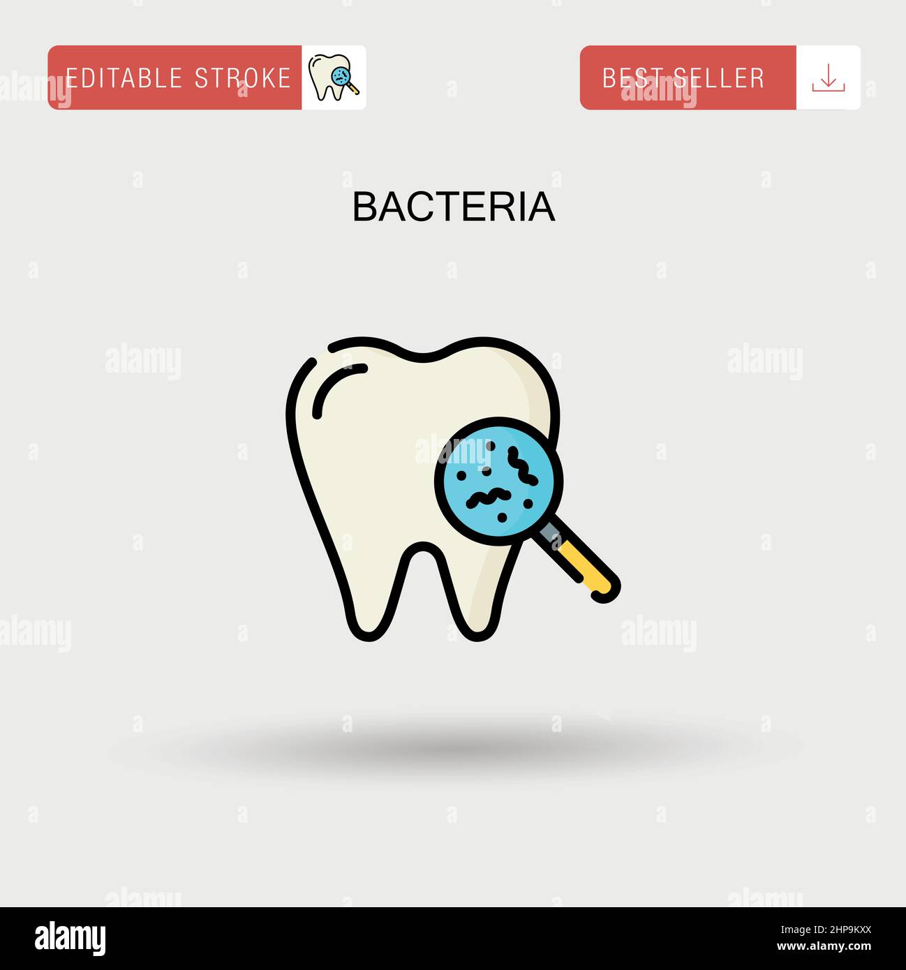 Bacteria Simple vector icon Stock Vector Image & Art - Alamy